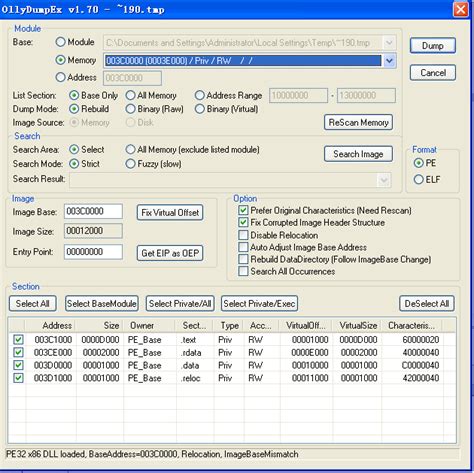 reverse when i dump a pe from memory，how can i repair iat stack