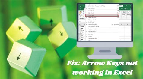 7 ways to fix the arrow keys not working in excel