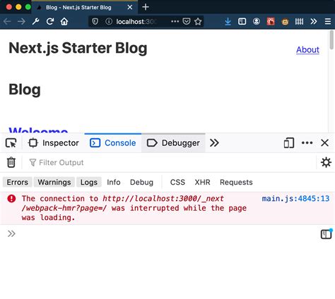 firefox hmr error in console · issue 9776 · vercel next js · github