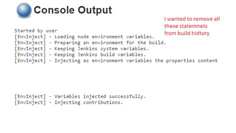 java how to remove jenkins console logs in the build stack overflow