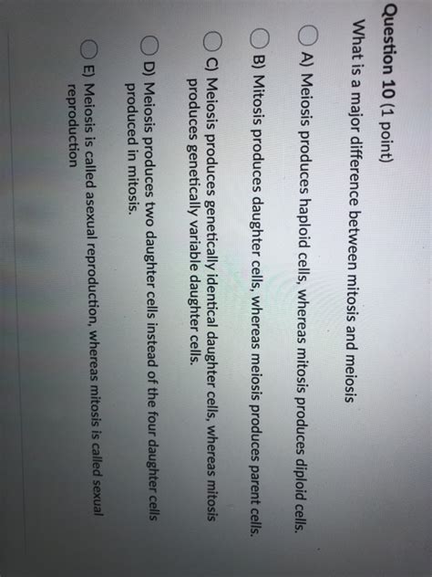 solved question 10 1 point what is a major difference b