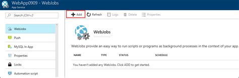 run background tasks with webjobs azure app service
