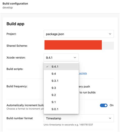 reactjs how to use the latest xcode version for build a