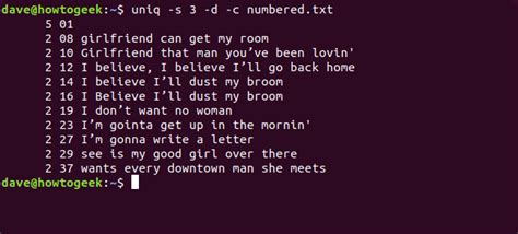 how to use the uniq command on linux