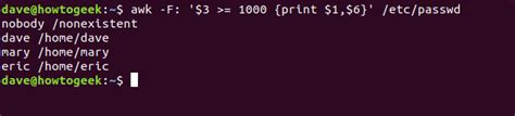 how to use the awk command on linux