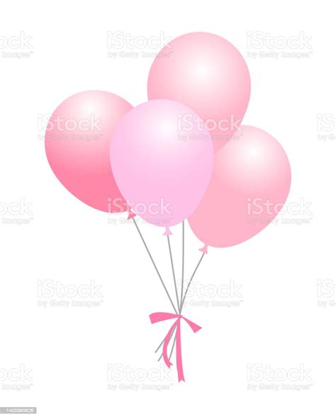 Illustration Of Pink Balloons Stock Illustration Download Image Now