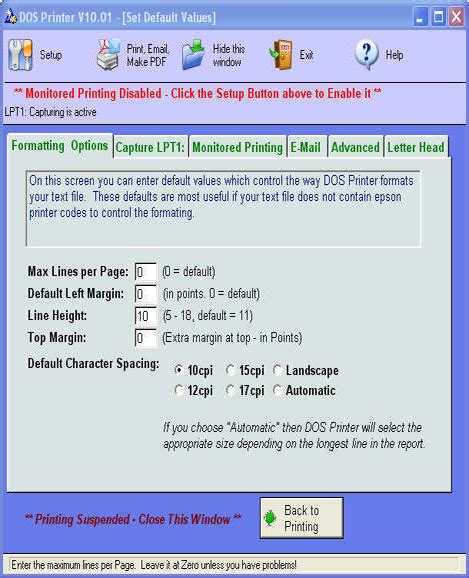 redirect lpt to text file fasrbody