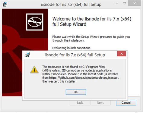 node js on iis installator search for node exe in wrong folder