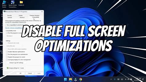 How To Disable Fullscreen Optimizations In Windows 11 10 Youtube