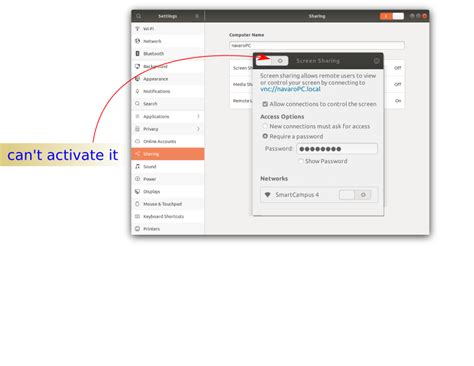ubuntu 20 04 cannot activate screen sharing ask ubuntu