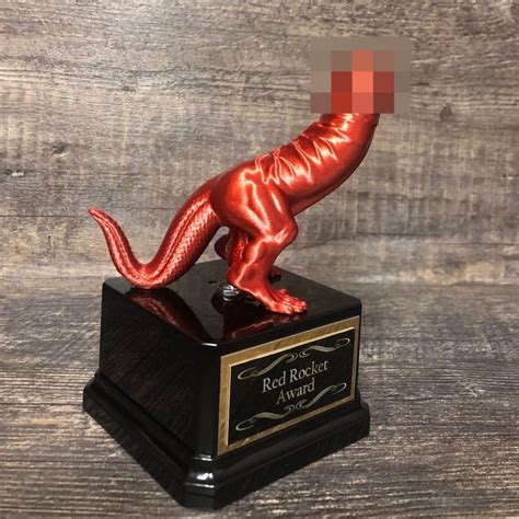 Fantasy Football Trophy Loser Ffl Funny Dick Trophy Mature Dickasaurus