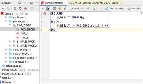 debugging datagrip
