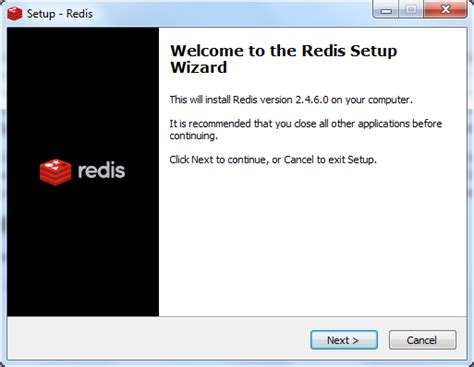 redis key value database installation and configuration windows 7