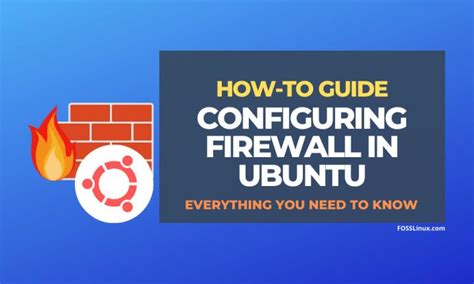 how to configure the ubuntu firewall ufw