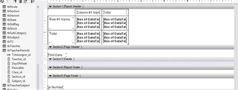 want to create school class time table in crystal report