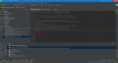 c self driving car android opencv dir not setup in