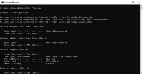 using windows ipconfig command kb