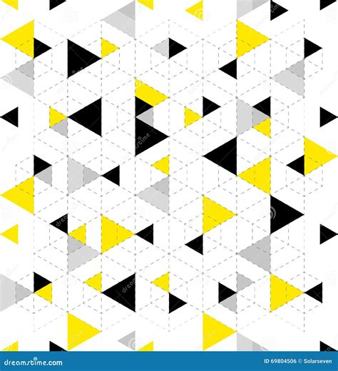 Seamless Geometric Triangle Pattern Stock Vector Illustration Of