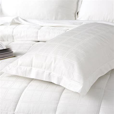 Ddecor Home Willow 500tc Cotton Jacquard Comforter Set Queen Bed White