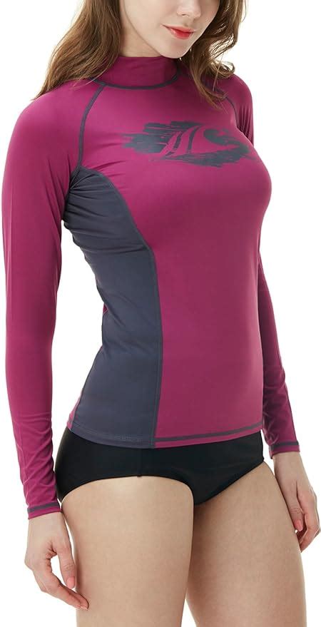 Tsla Womens Upf 50 Rash Guard Long Sleeve Water Beach