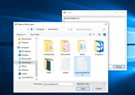 how to use openfiledialog in c free source code and tutorials