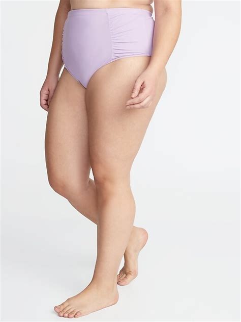 High Waisted Secret Smooth Plus Size Swim Bottoms Old Navy