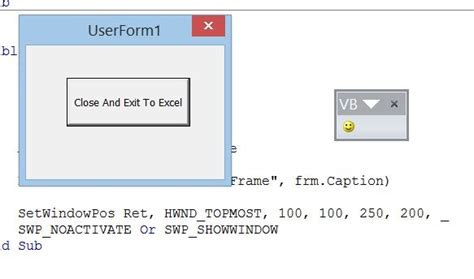 [solved] is there a way to display user form in ide instead of host app