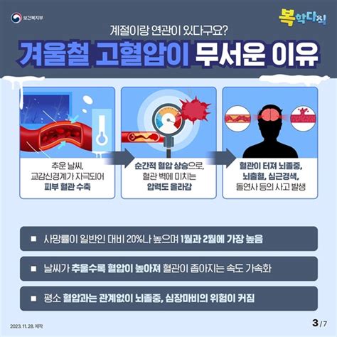 겨울철 위험한 고혈압 주의사항과 증상 알아보기 전체 카드 한컷 멀티미디어 대한민국 정책브리핑