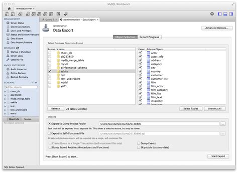 mysql mysql workbench administration