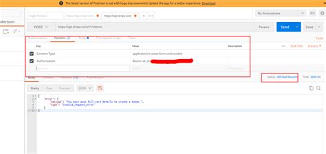 create a card token in stripe via api postman itecnote