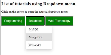 how to create dropdown list using javascript javatpoint