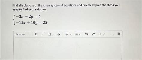 Solved Find All Solutions Of The Given System Of Equations