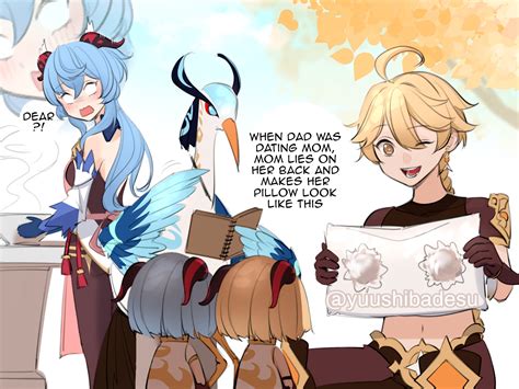 Ganyu Aether Xianyun And Cloud Retainer Genshin Impact Drawn By