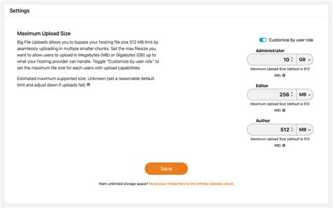 big file uploads increase maximum file upload size plugin wordpress