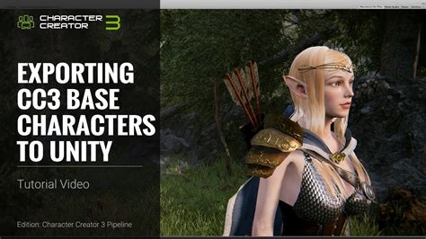 character creator 3 tutorial exporting cc3 base characters to unity