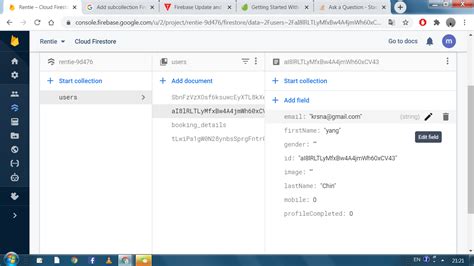 firebase how to get the collection id and then create the