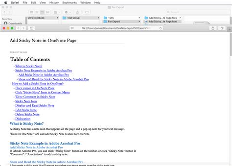 mac export the notebook structure from onenote in bulk and export the