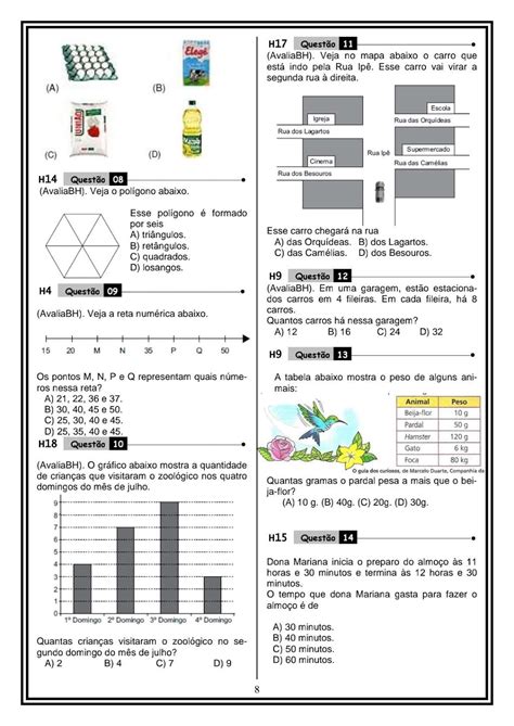 Simulado De Matemática 3° Ano Sugestão Para Avaliação De Matemática