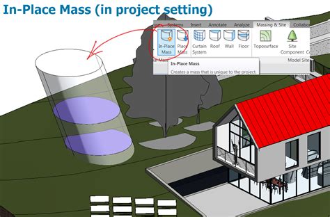 difference between conceptual massing environment in project browser