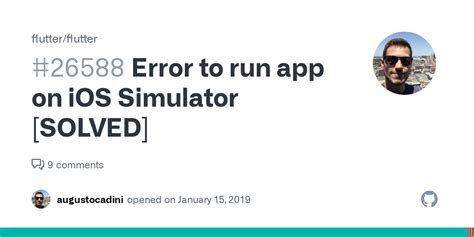 error to run app on ios simulator [solved] · issue 26588 · flutter