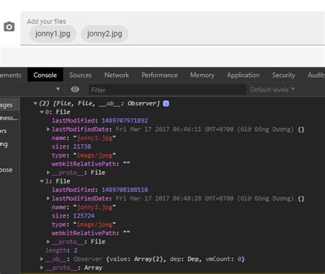 how to get file path from file object observer in v file input vuetify