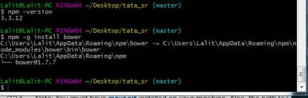 node js git not installed or path not specified while installing