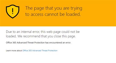facing atp error when try to open link in email microsoft community