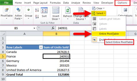 how to delete a pivot table methods step by step tutorials