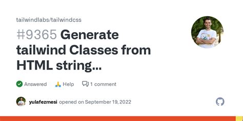 generate tailwind classes from html string programatically