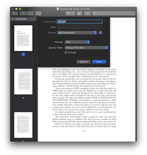 compressing pdfs on mac os x with custom filters