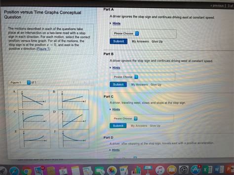 Solved Previous 3 Of Part A Position Versus Time Graphs