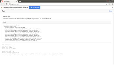 nullinjectorerror no provider for firebase for ionic