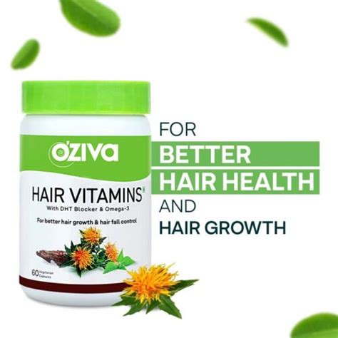 Oziva Plant Based Hair Vitamins 60 Capsules Hair India Ubuy