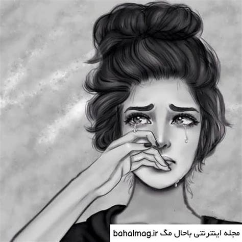 تصویر نقاشی دختر غمگین ️ [ بهترین تصاویر ]